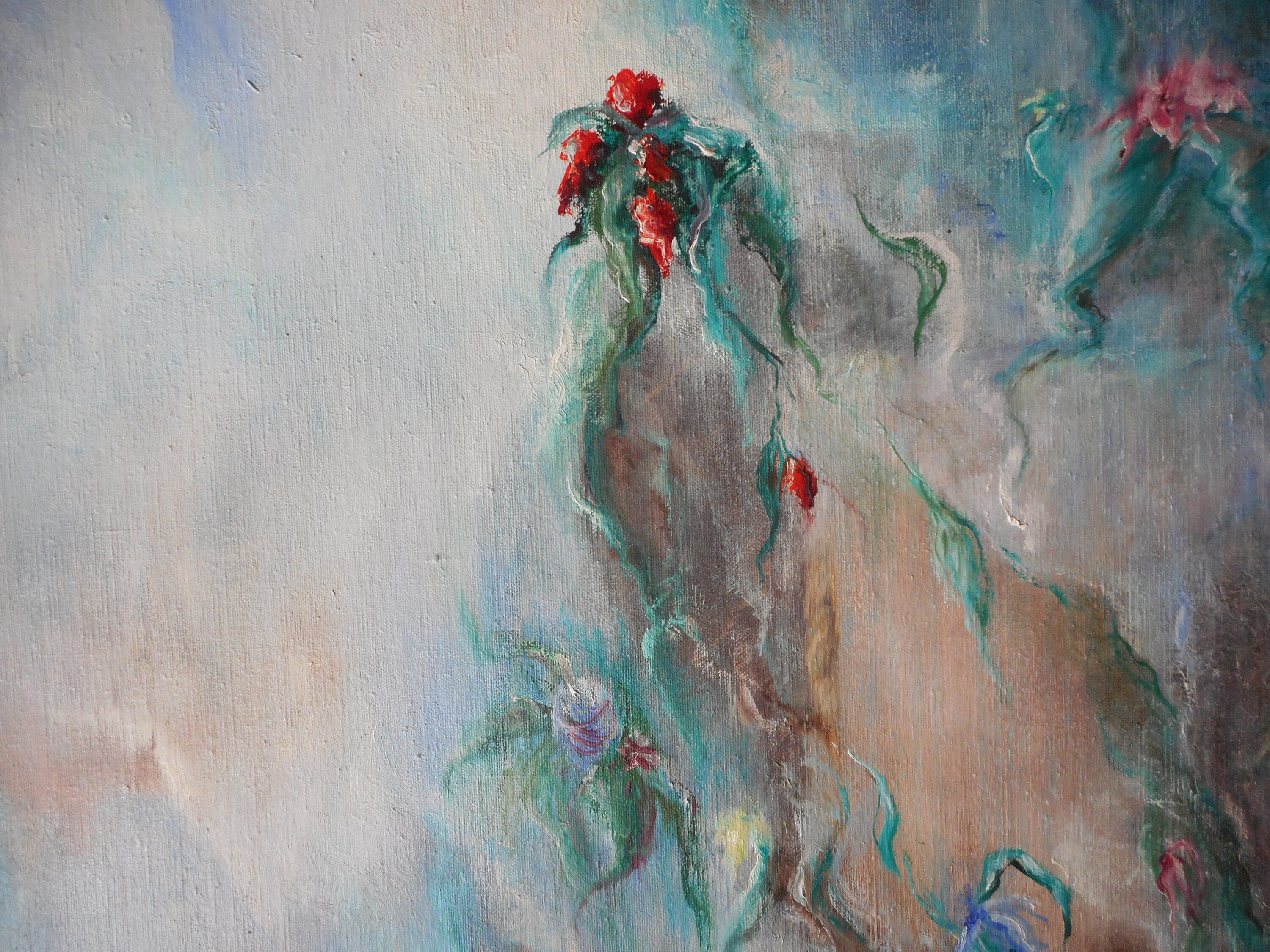 Large Abstract rest in Peace Beautiful Original Oil Painting on Canvas ...