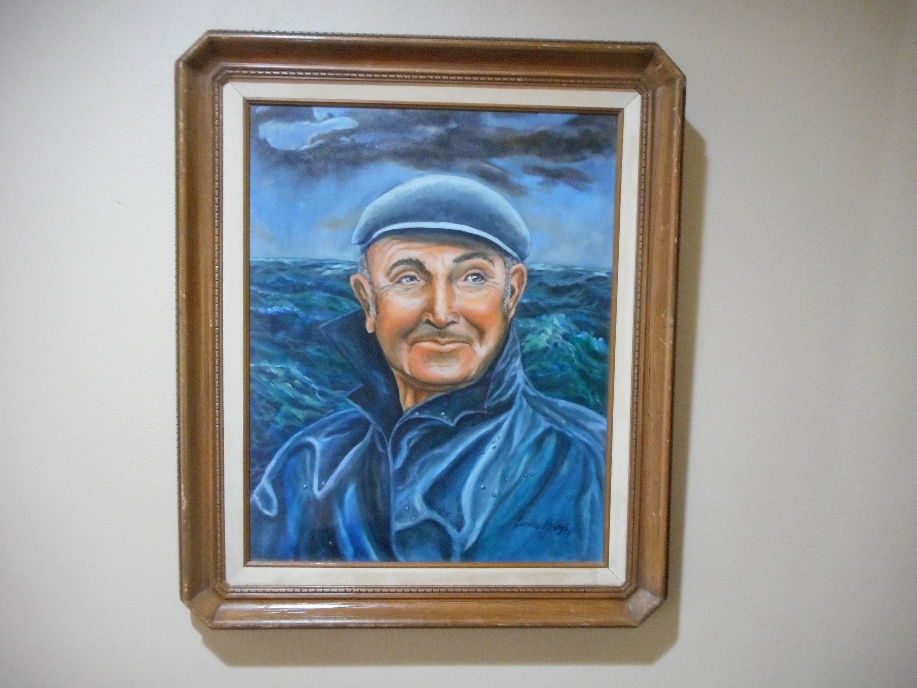Sean Connery Sailor Portrait Mid Century Original Artwork Nautical Sea ...
