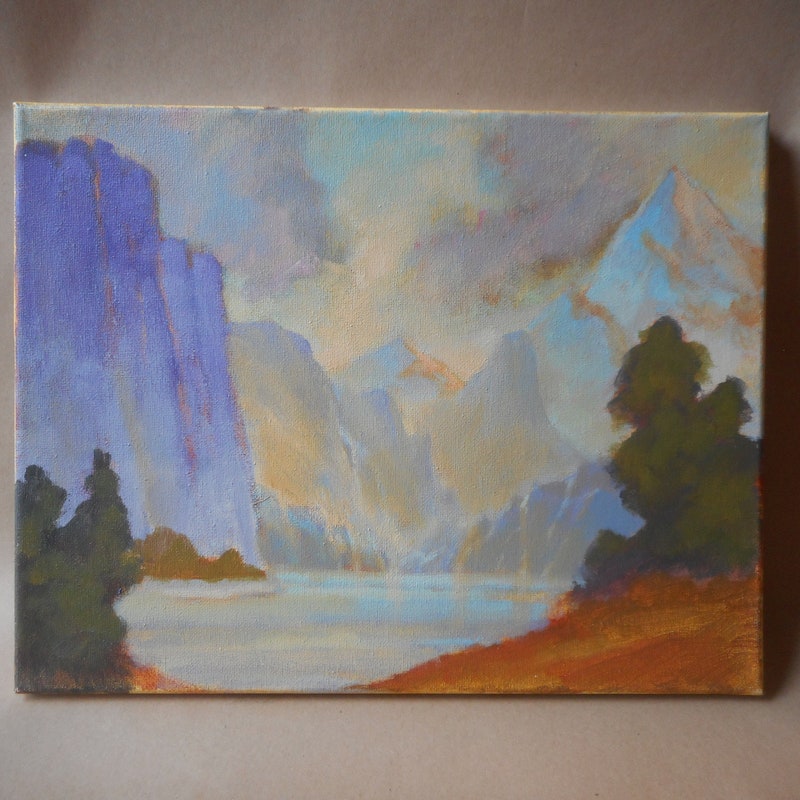 Purple Tree Painting - Etsy