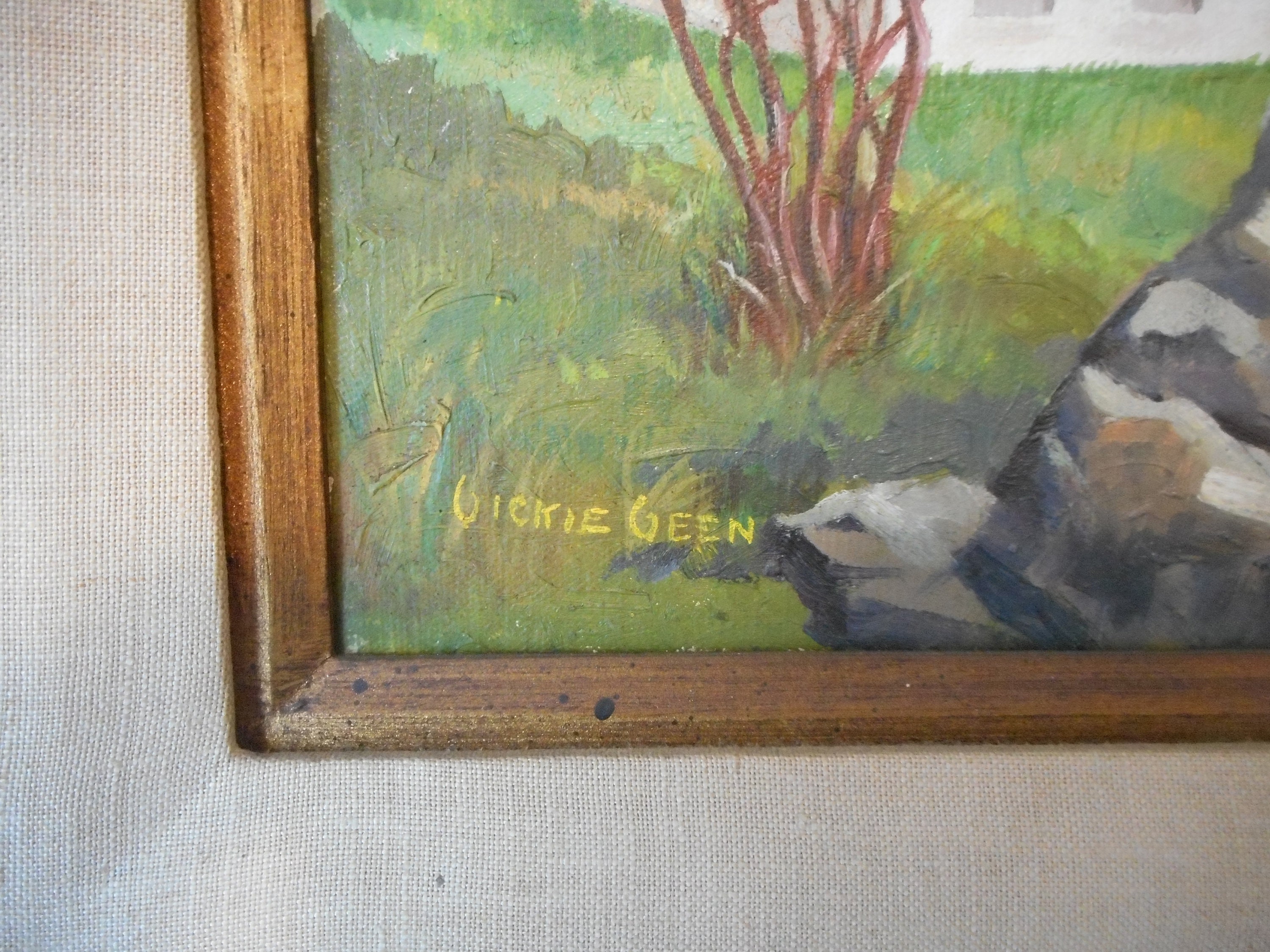 Naive Church and Town Scene Mid Century Original Oil Painting - Etsy