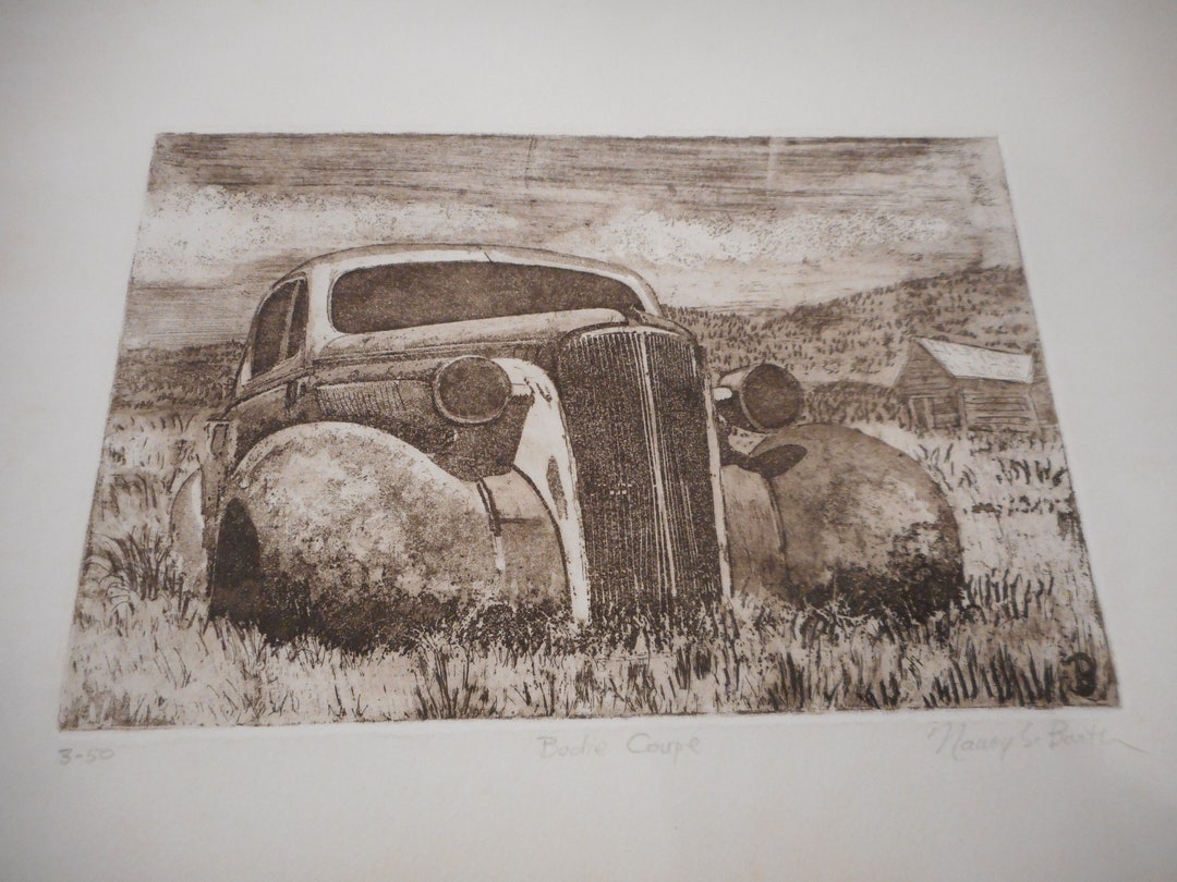 1960s Bodie Coupe Intaglio Print: Mid-century Modern Car Art by Nancy ...
