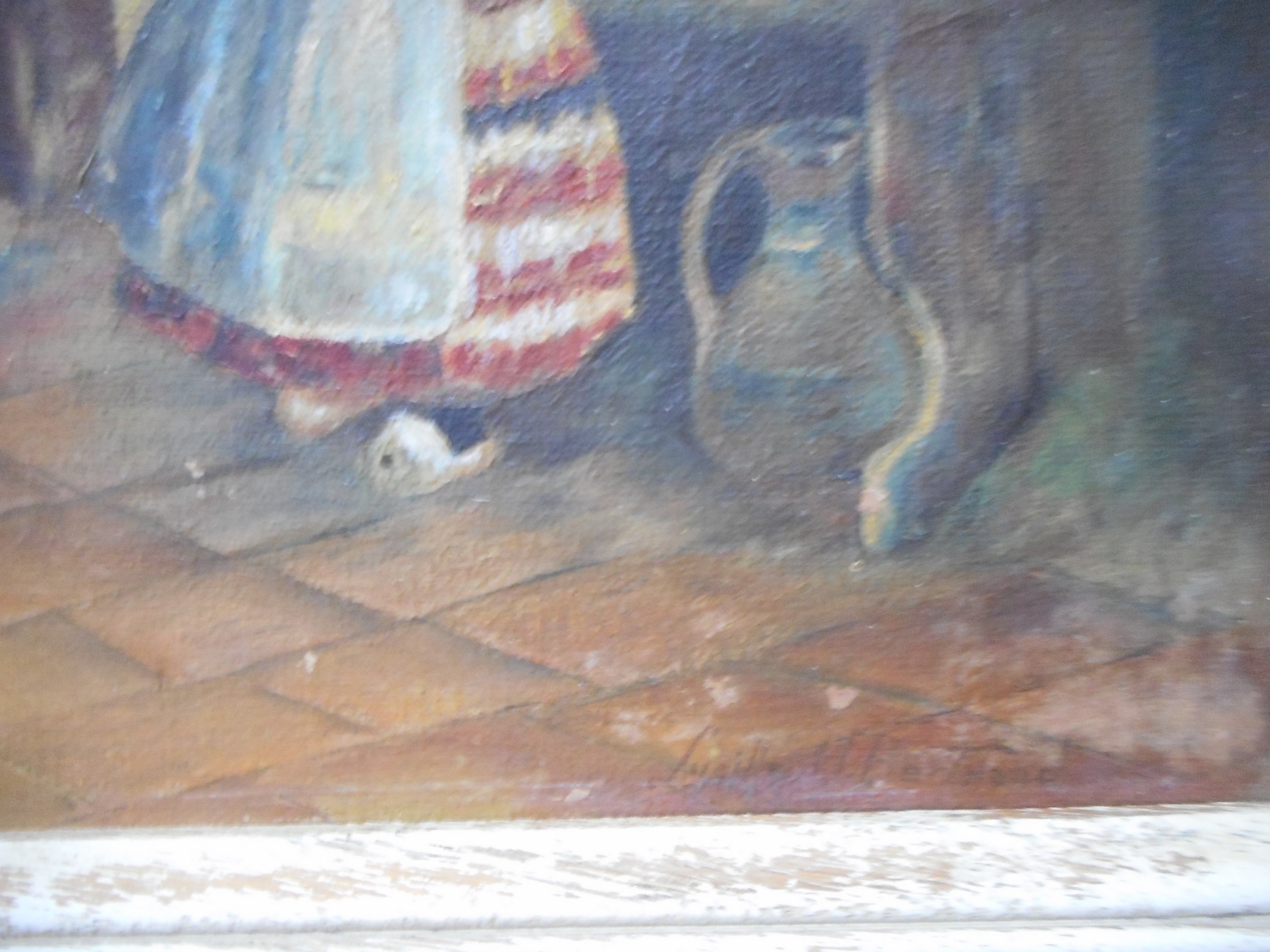 1950's Dutch Girl With Cat Mid Century Original Painting - Etsy