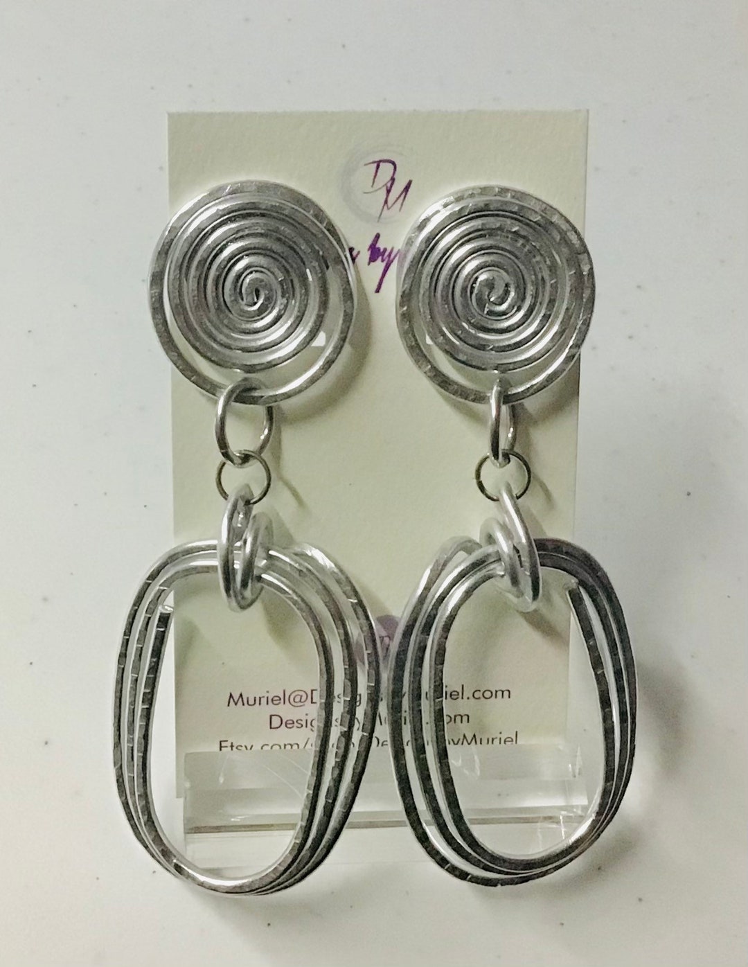 Clip-on Aluminum Closed Swirl Earrings - Etsy