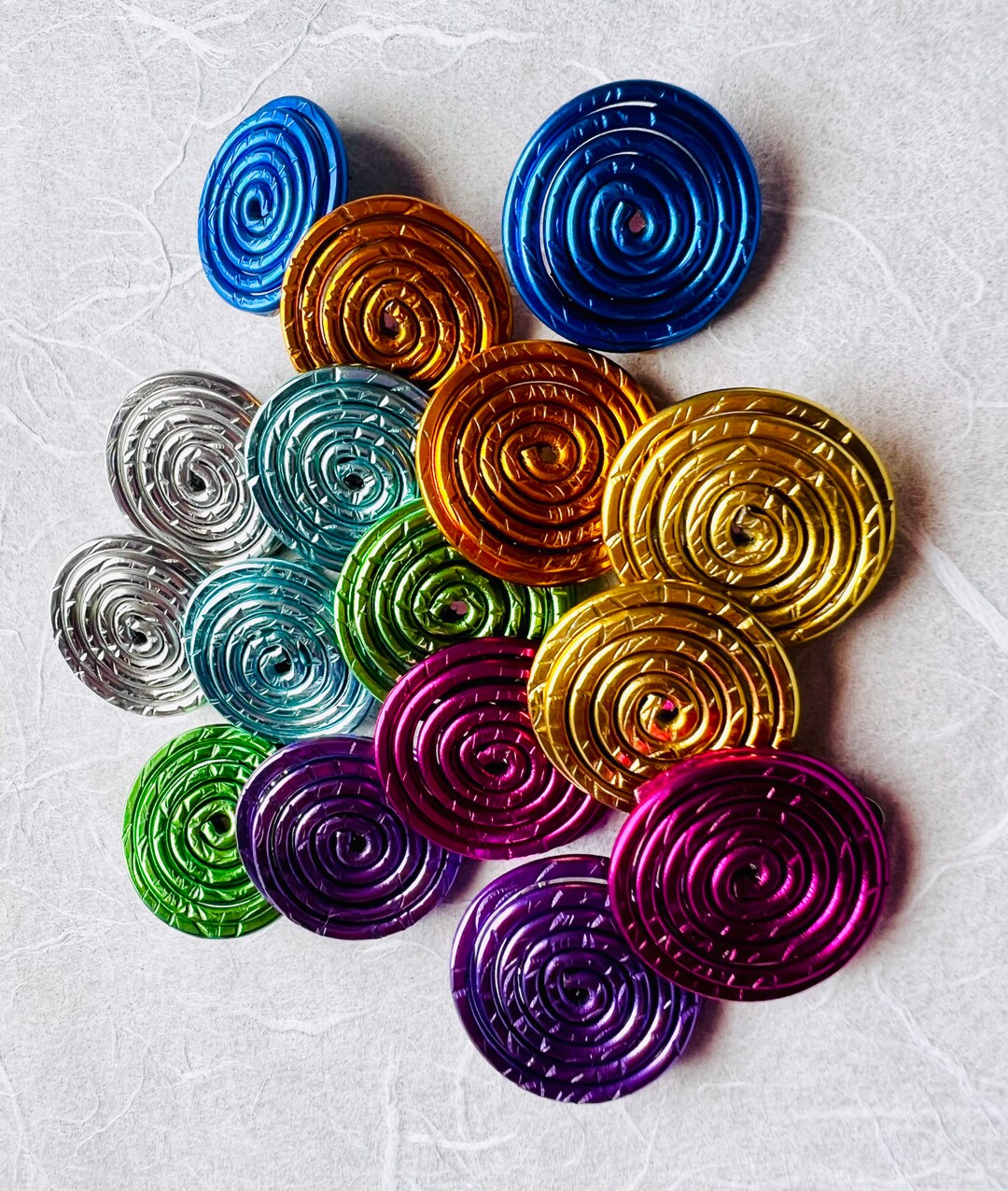 Clip-on Aluminum Swirl Stud Earrings - Etsy