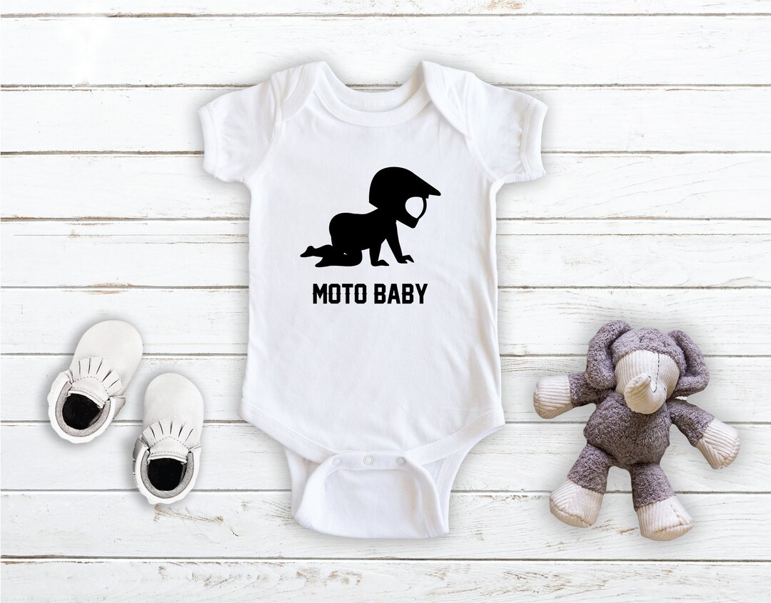 Moto Baby - Motorcycle Dirt Bike Motocross - Baby Bodysuit - Unisex ...