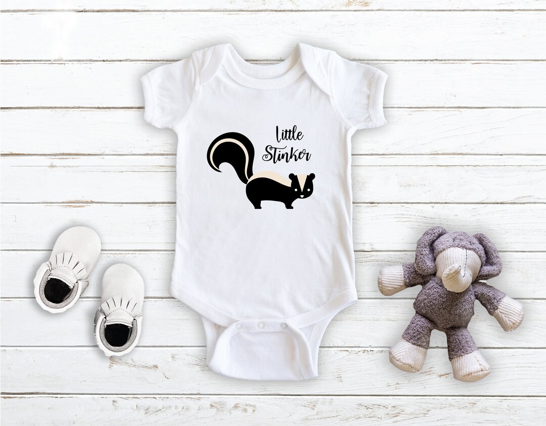 Little Stinker - Funny Cute Skunk - Baby Bodysuit - Unisex Clothing ...