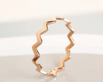 Zig Zag Ring - Etsy