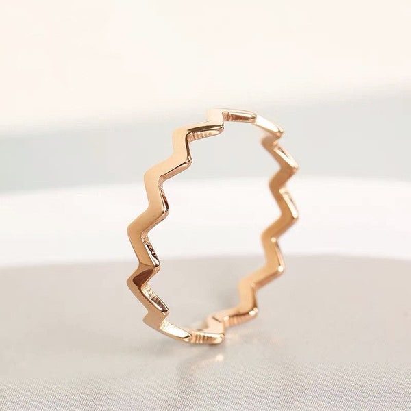 Zig Zag Ring - Etsy