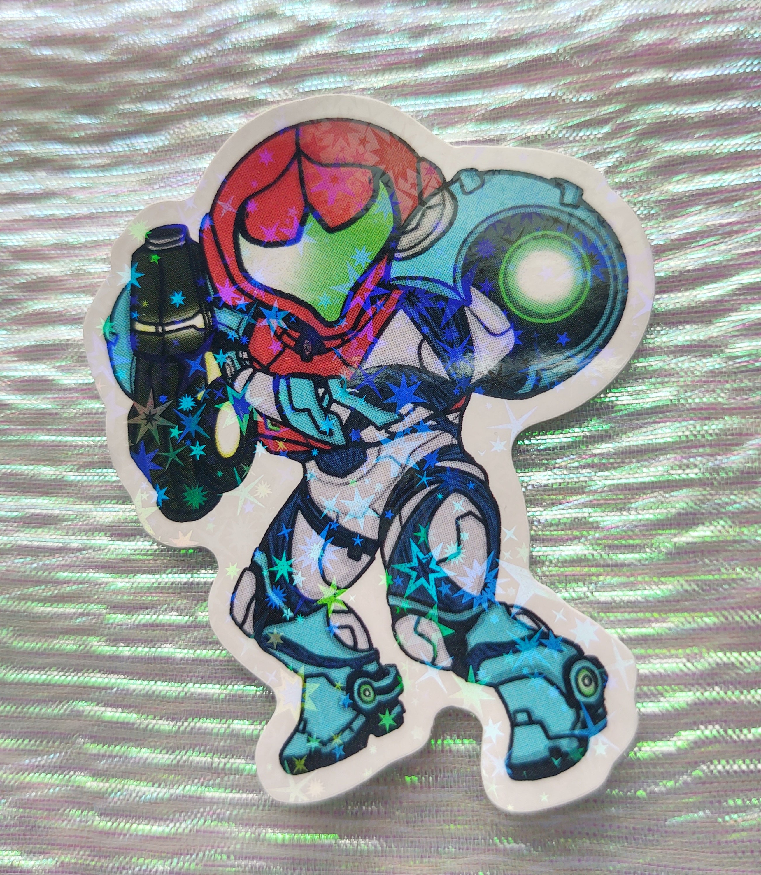 Samus Holographic Vinyl Stickers | Etsy