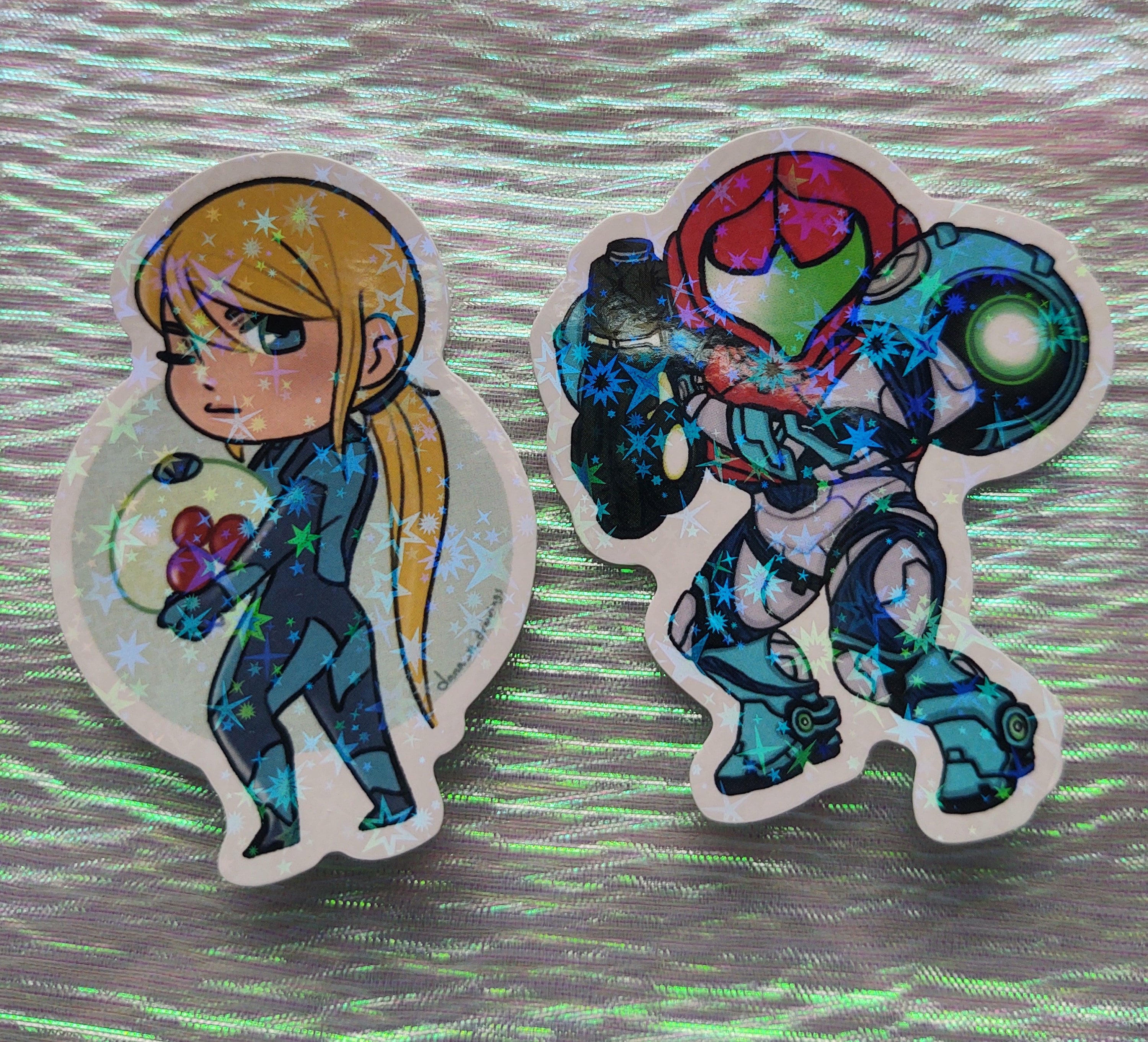 Samus Holographic Vinyl Stickers | Etsy