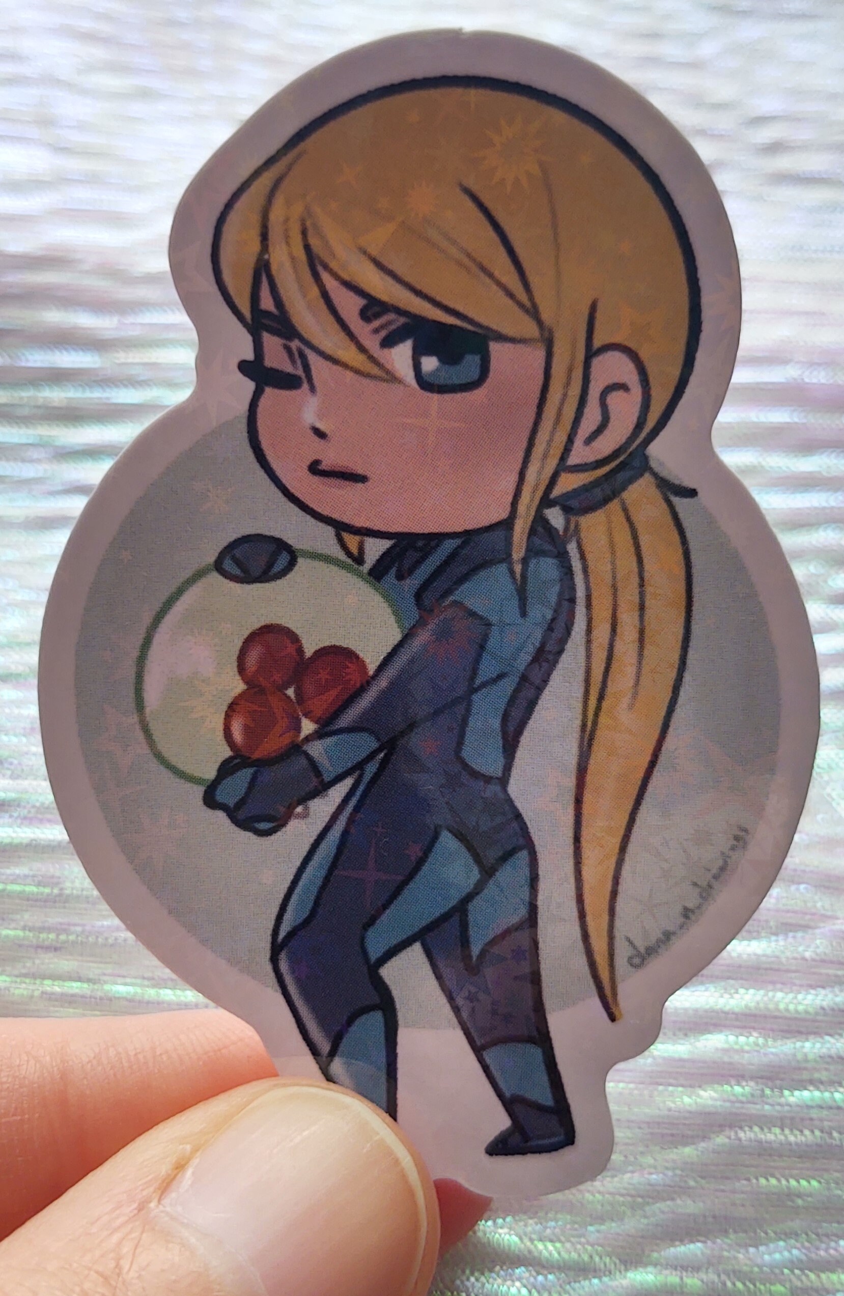 Samus Holographic Vinyl Stickers | Etsy