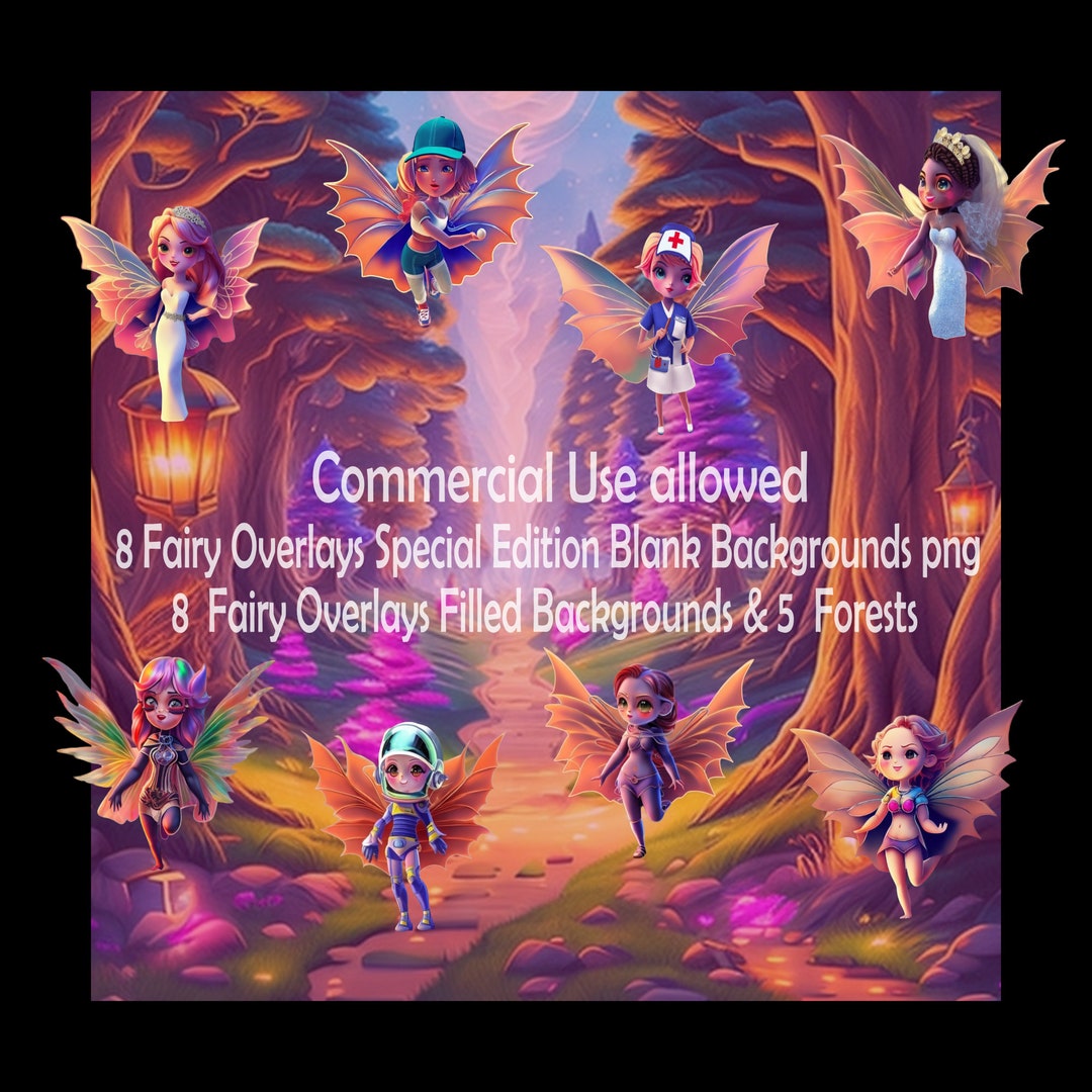 FAIRY BACKGROUNDS& OVERLAYS - Instant Download, Magical, Forest, Path ...