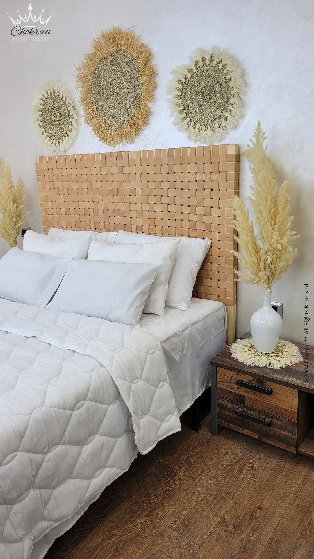 Light Tan Leather Headboard Legs, Queen Size Headboard, King Headboard ...