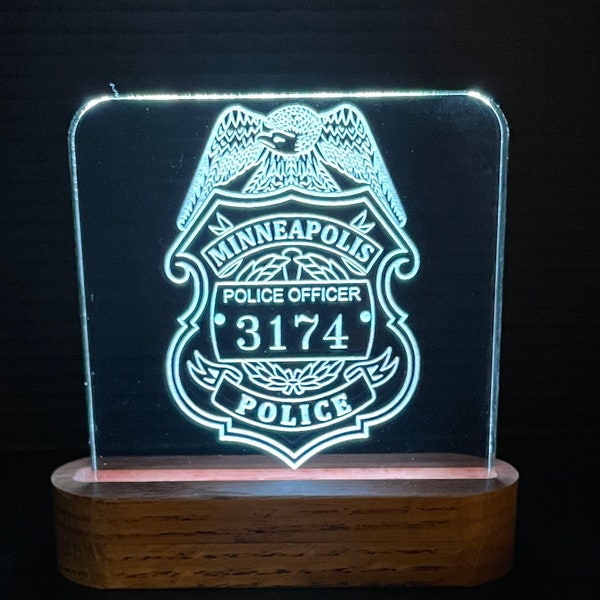 Acrylic Police Badge Plaque - Etsy