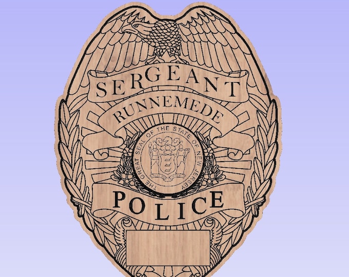 Police Badge Wooden Sign - Personalized Home or Office Decor - Etsy Canada