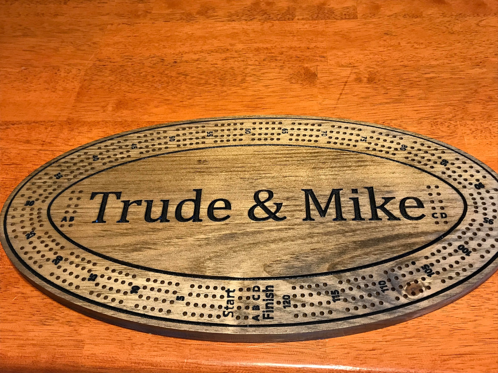 Custom Cribbage Board, Personalized Cribbage Board,solid Wood Cribbage ...