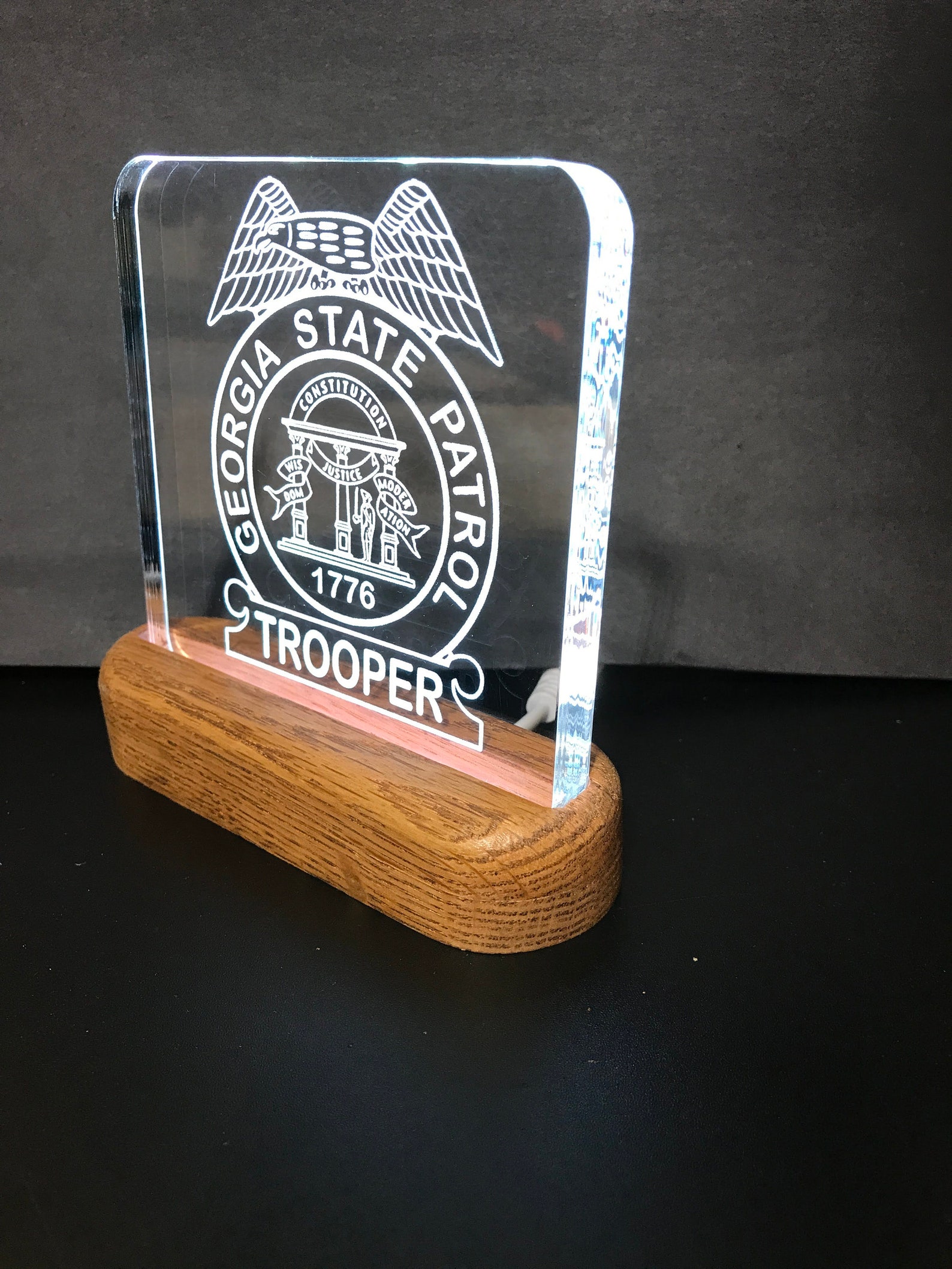 Georgia State Highway Patrol Badge Acrylic Lighted Plaque. - Etsy