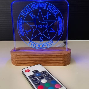 Texas Highway Patrol, State Trooper, Lighted Plaque - Etsy