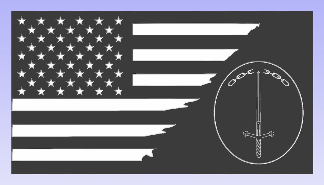 Intelligence Support Activity ISA JSOC, Rustic Burnt Wood American Flag ...