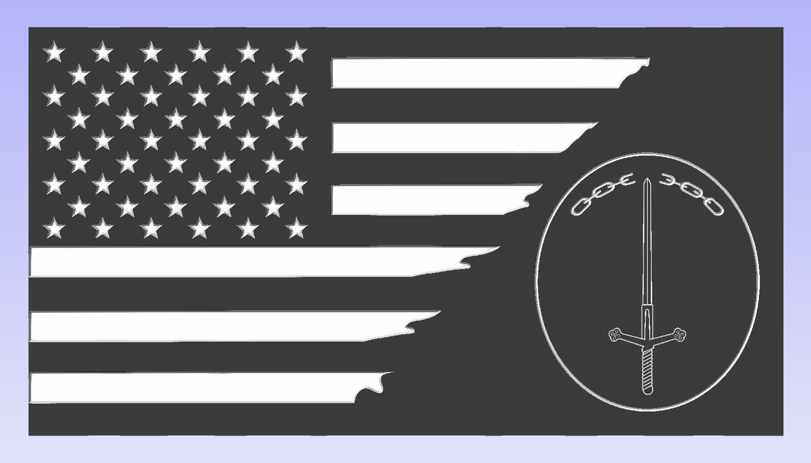 Intelligence Support Activity ISA JSOC, Rustic Burnt Wood American Flag ...