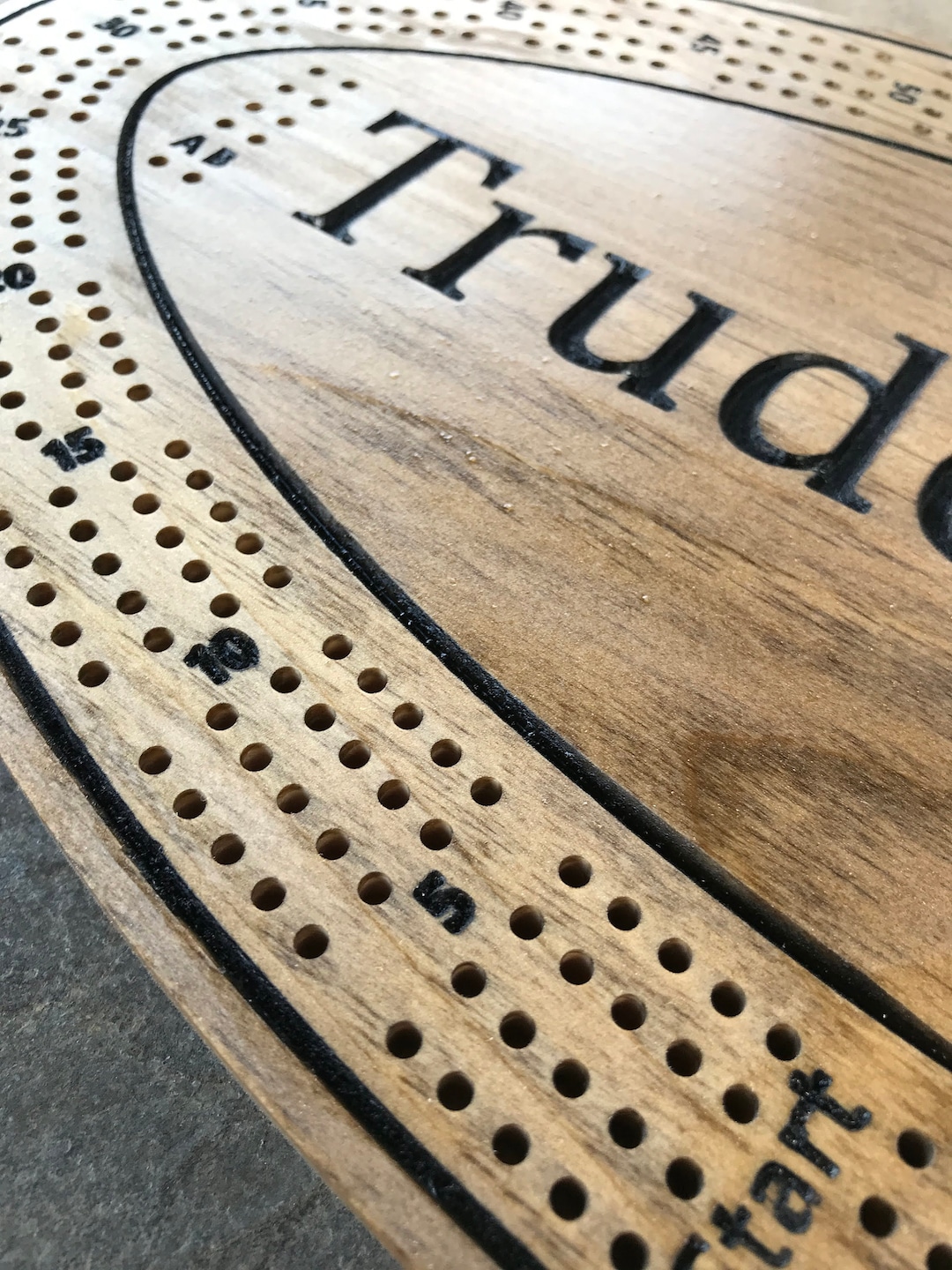 Custom Cribbage Board, Personalized Cribbage Board,solid Wood Cribbage ...
