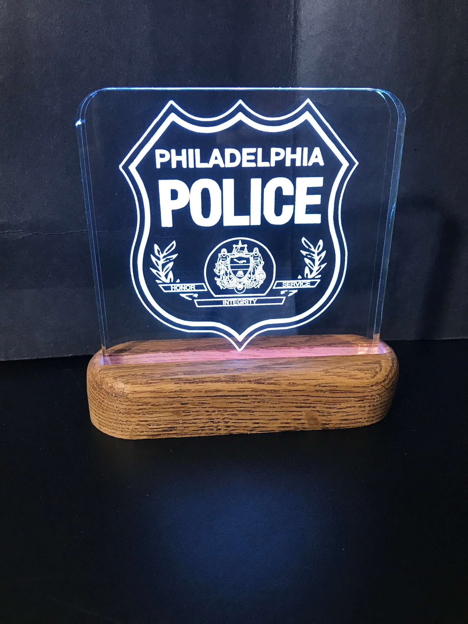Philadelphia Police Shoulder Patch Acrylic Lighted Plaque. | Etsy