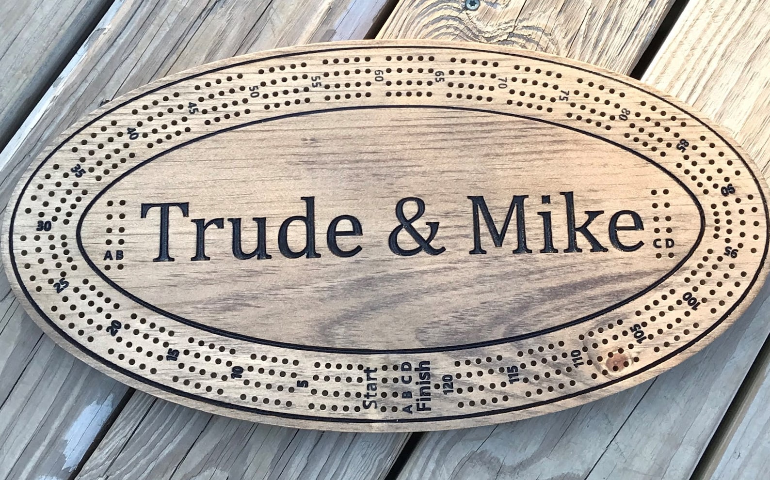 Custom Cribbage Board, Personalized Cribbage Board,solid Wood Cribbage ...