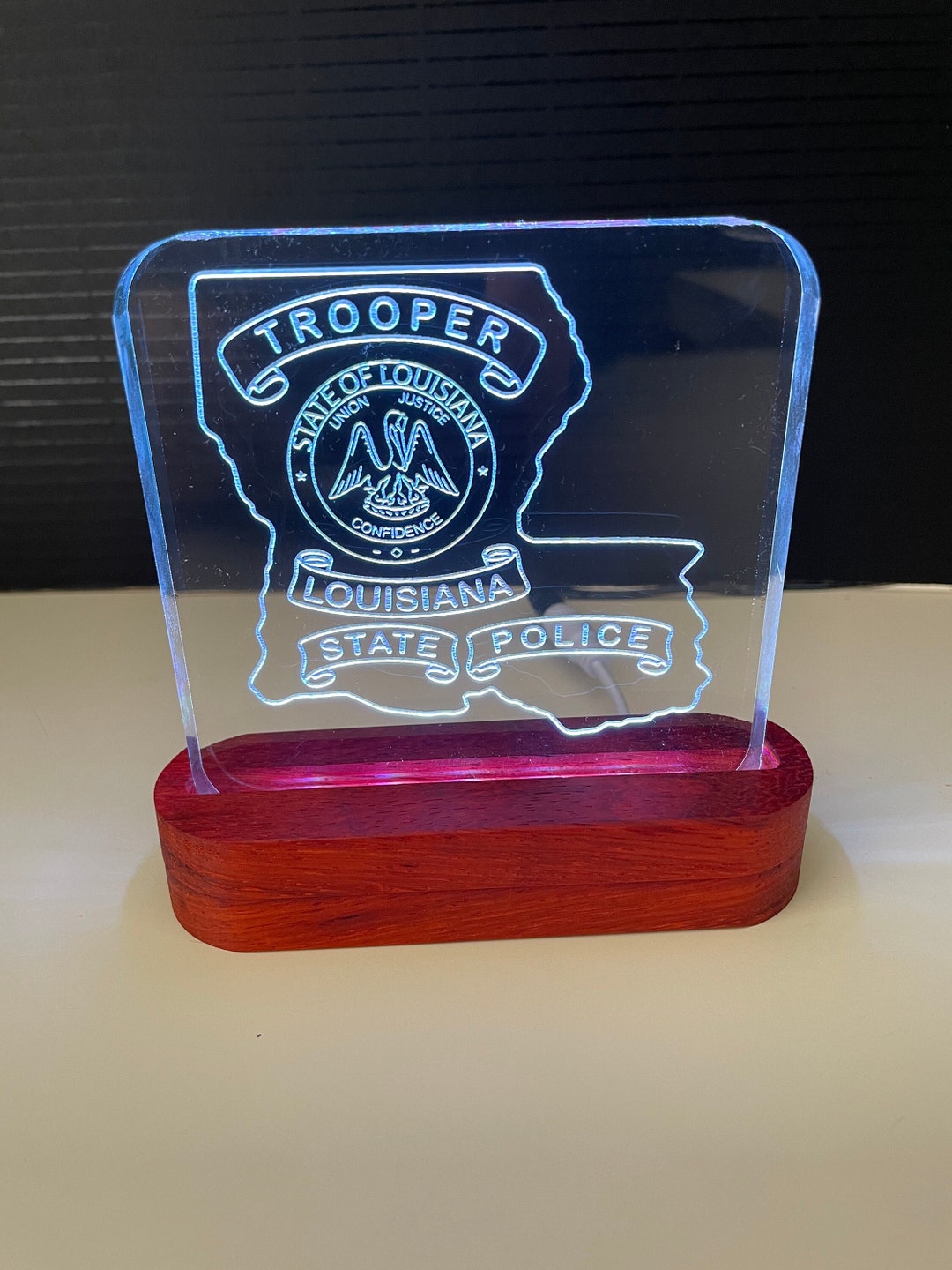 Louisiana State Police Badge Acrylic Lighted Plaque. Police Badge ...
