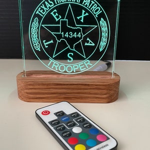 Texas Highway Patrol, State Trooper, Lighted Plaque - Etsy