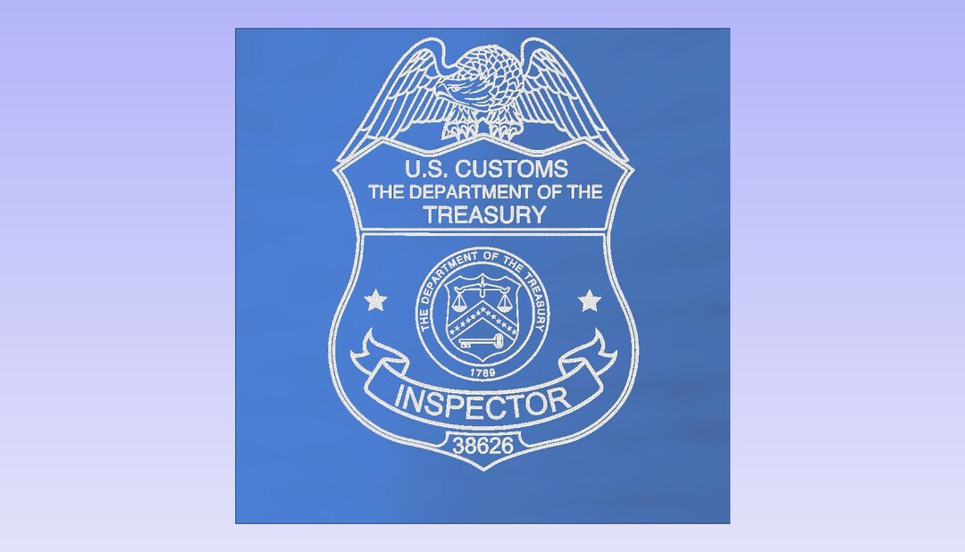 The Department of the Treasury Inspector Badge Lighted Plaque. Police ...
