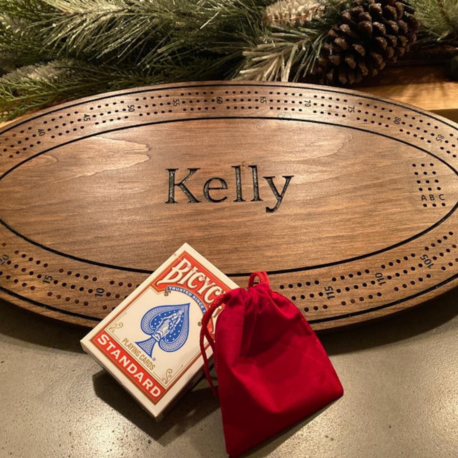 Custom Cribbage Board Personalized Cribbage Boardsolid Wood | Etsy