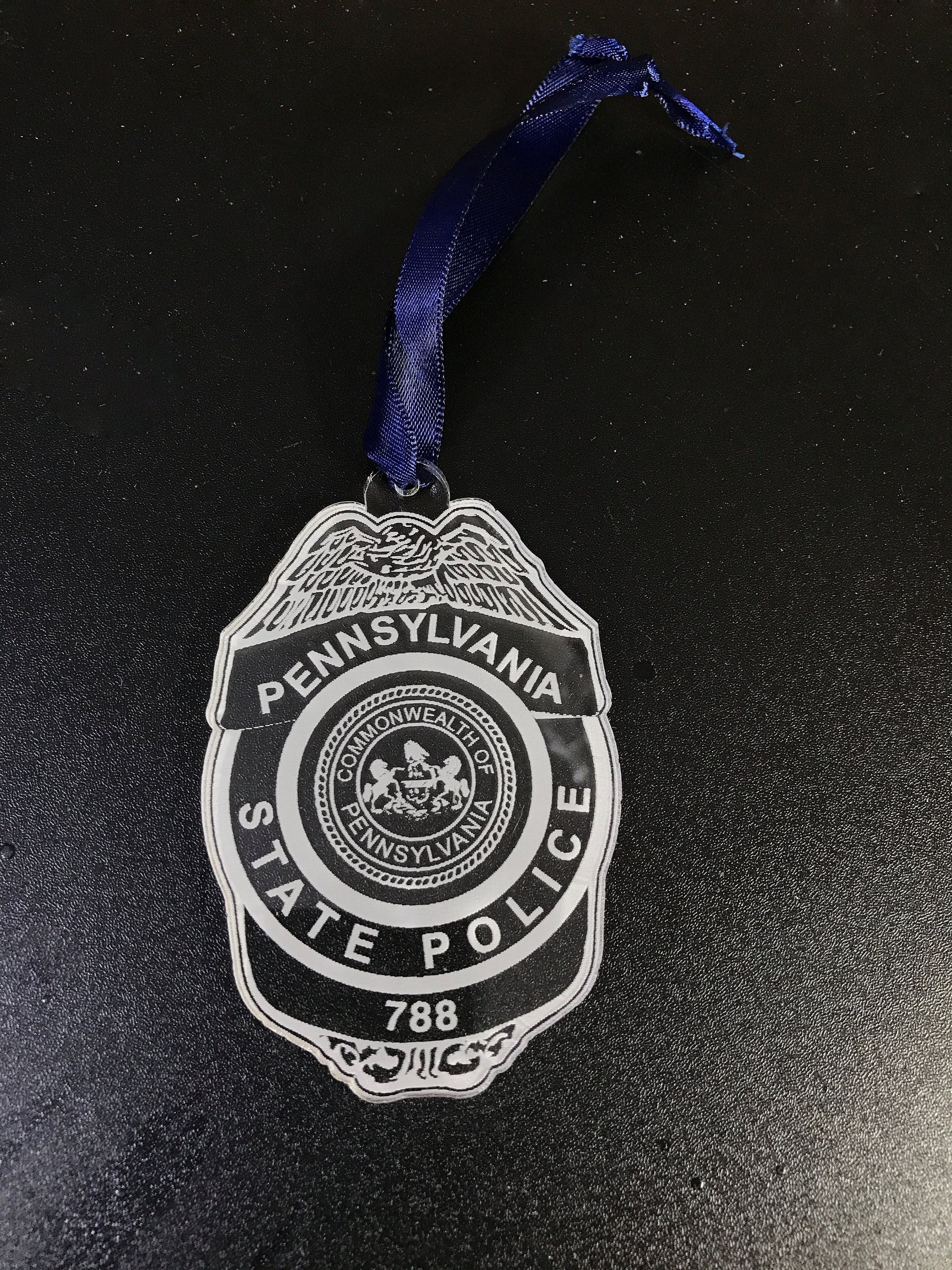 Pennsylvania State Police Badge Christmas Ornament Clear - Etsy