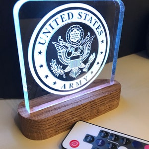 US Army Emblem Lighted Plaque, US Army Emblem Lighted Sign. - Etsy