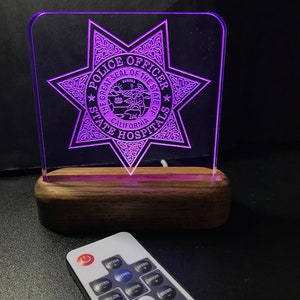 California State Hospitals Police Badge Acrylic Lighted Plaque. - Etsy