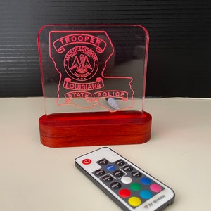 Louisiana State Police Badge Acrylic Lighted Plaque. Police Badge ...