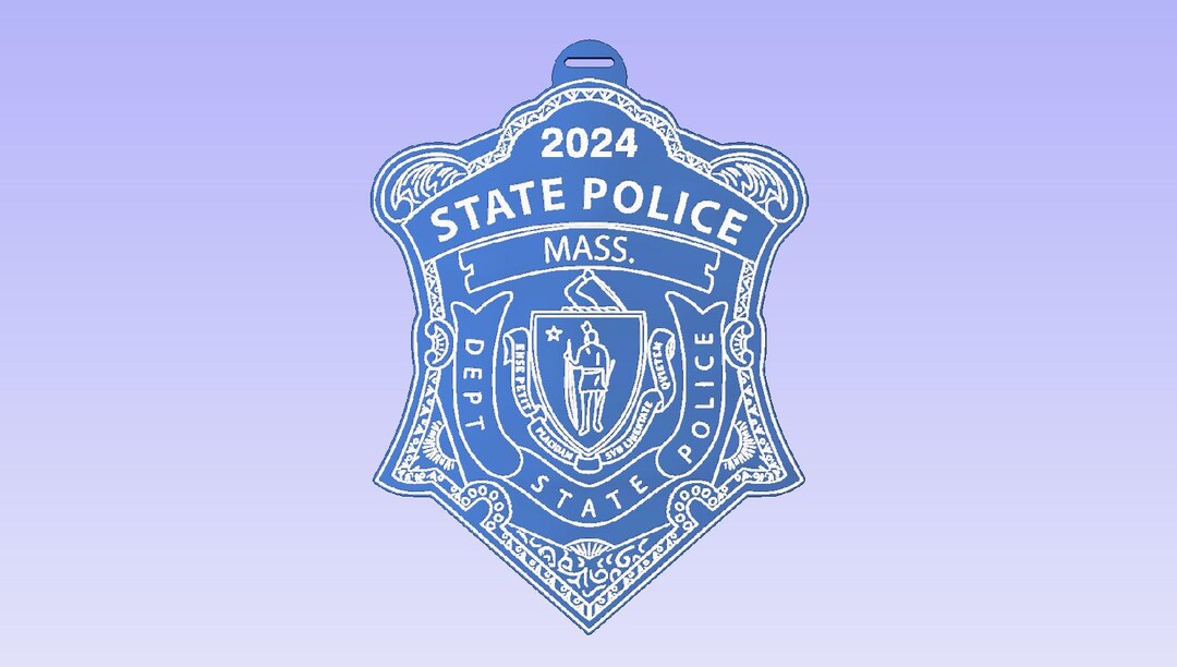 Mass. State Police Badge Ornament, Gift for Mass. State Police Officer ...