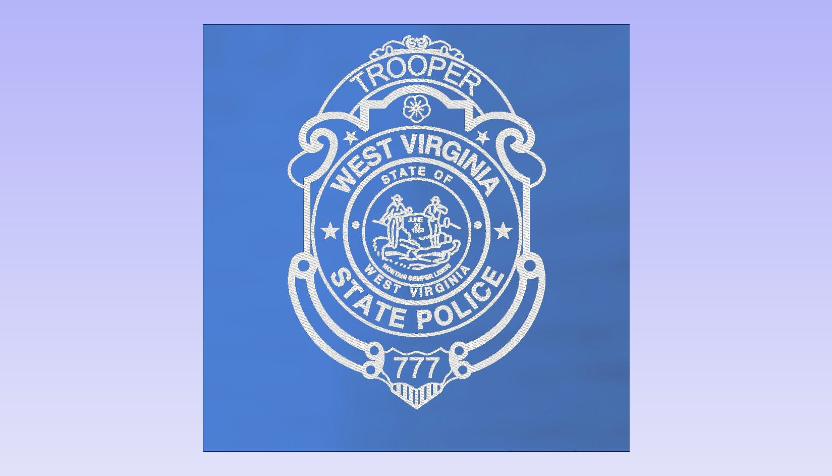 Drawings Of A West Virginia State Police Badge Dispatcher Police