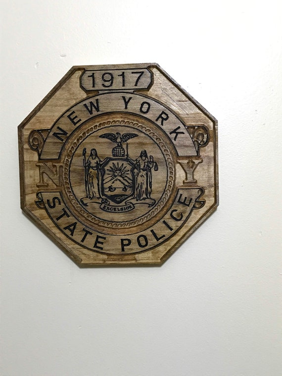 Personalized Wooden NYSP Police Badge New York State Police | Etsy