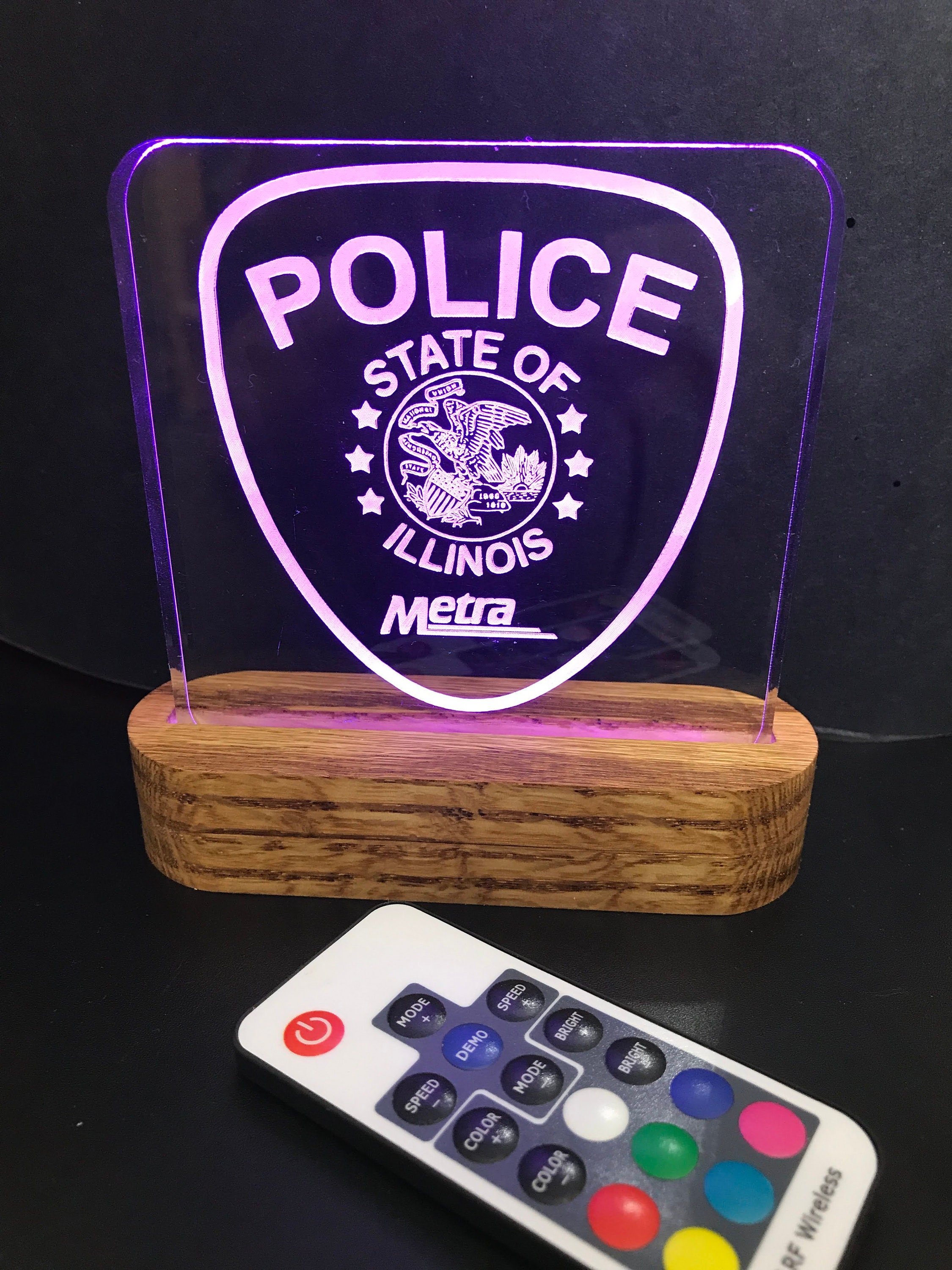 METRA POLICE DEPARTMENT Shoulder Patch Acrylic Lighted Plaque. | Etsy