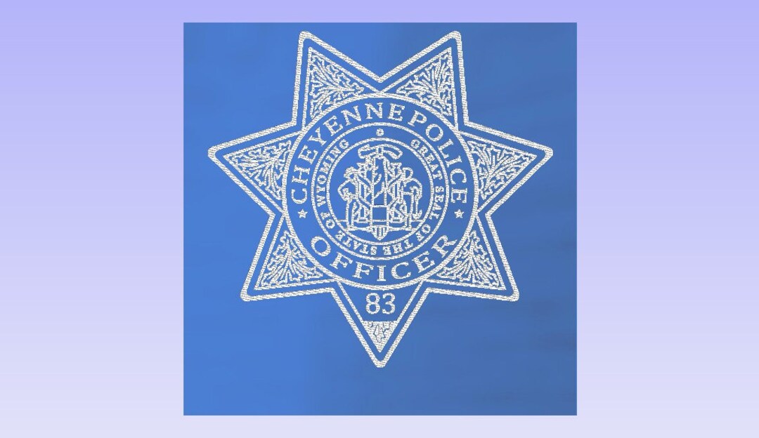 CHEYENNE WYOMING Police Badge Acrylic Lighted Plaque. Police Badge ...