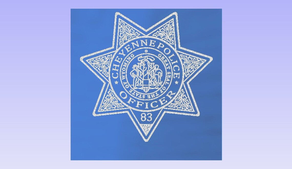 CHEYENNE WYOMING Police Badge Acrylic Lighted Plaque. Police - Etsy