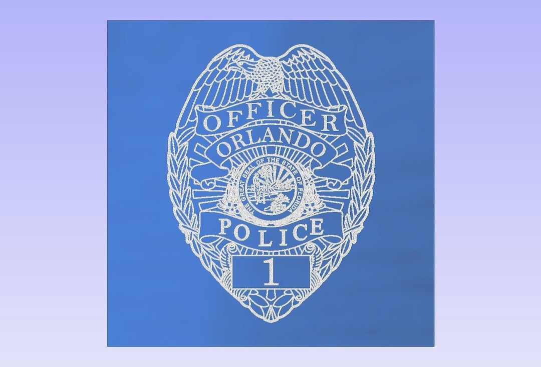 Orlando FL Police Badge Acrylic Lighted Plaque, Florida Police, Police ...