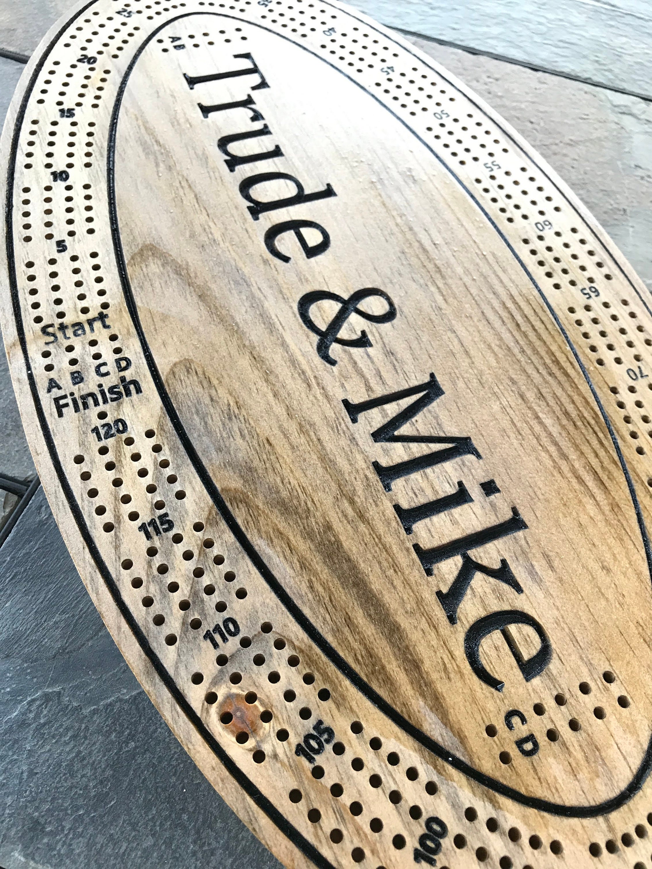 Custom Cribbage Board Personalized Cribbage Boardsolid Wood | Etsy