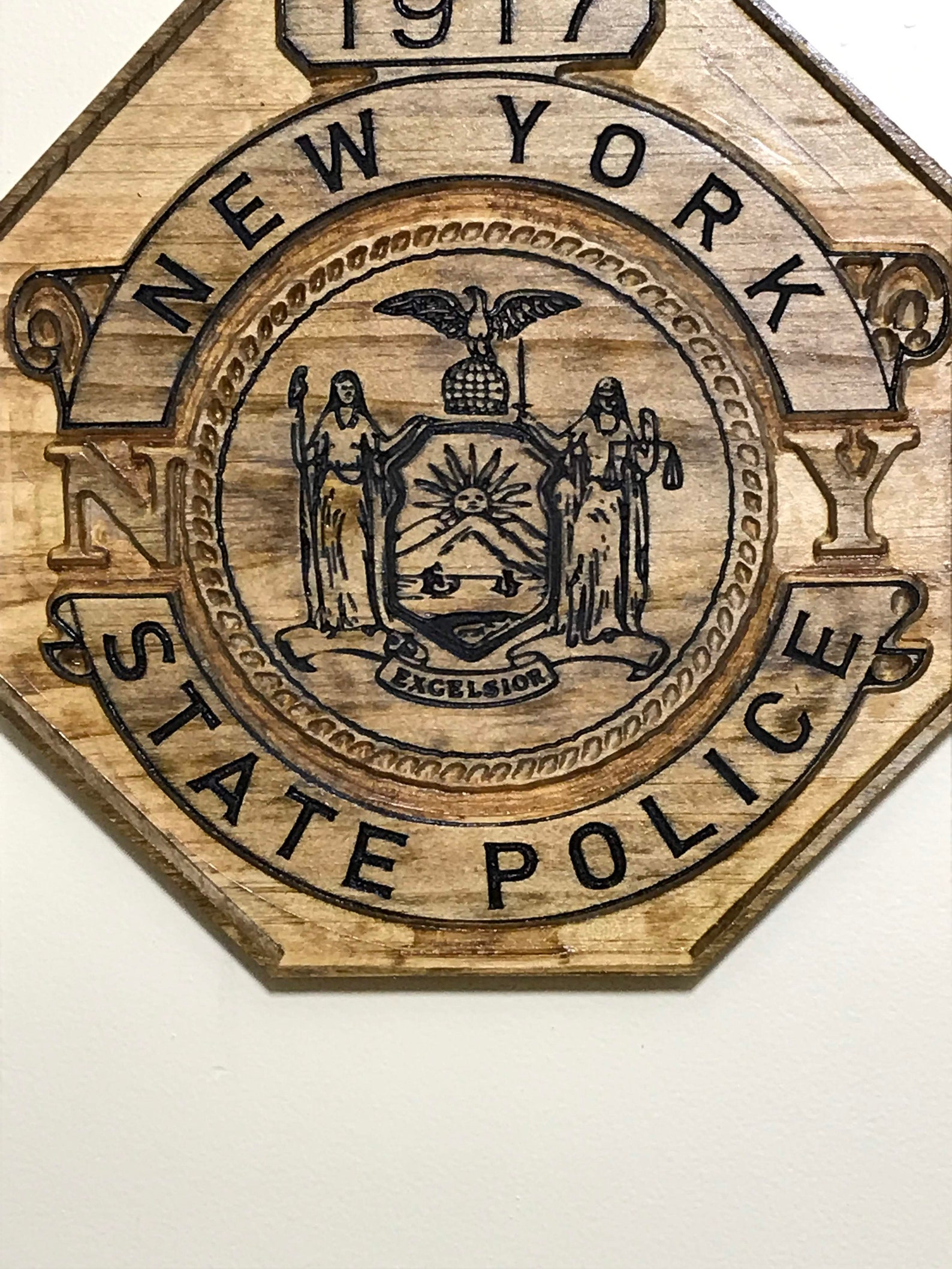 Personalized Wooden NYSP Police Badge New York State Police - Etsy