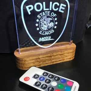 METRA POLICE DEPARTMENT Shoulder Patch Acrylic Lighted Plaque. - Etsy