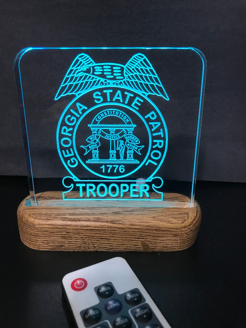 Georgia State Highway Patrol Badge Acrylic Lighted Plaque. Police Badge ...