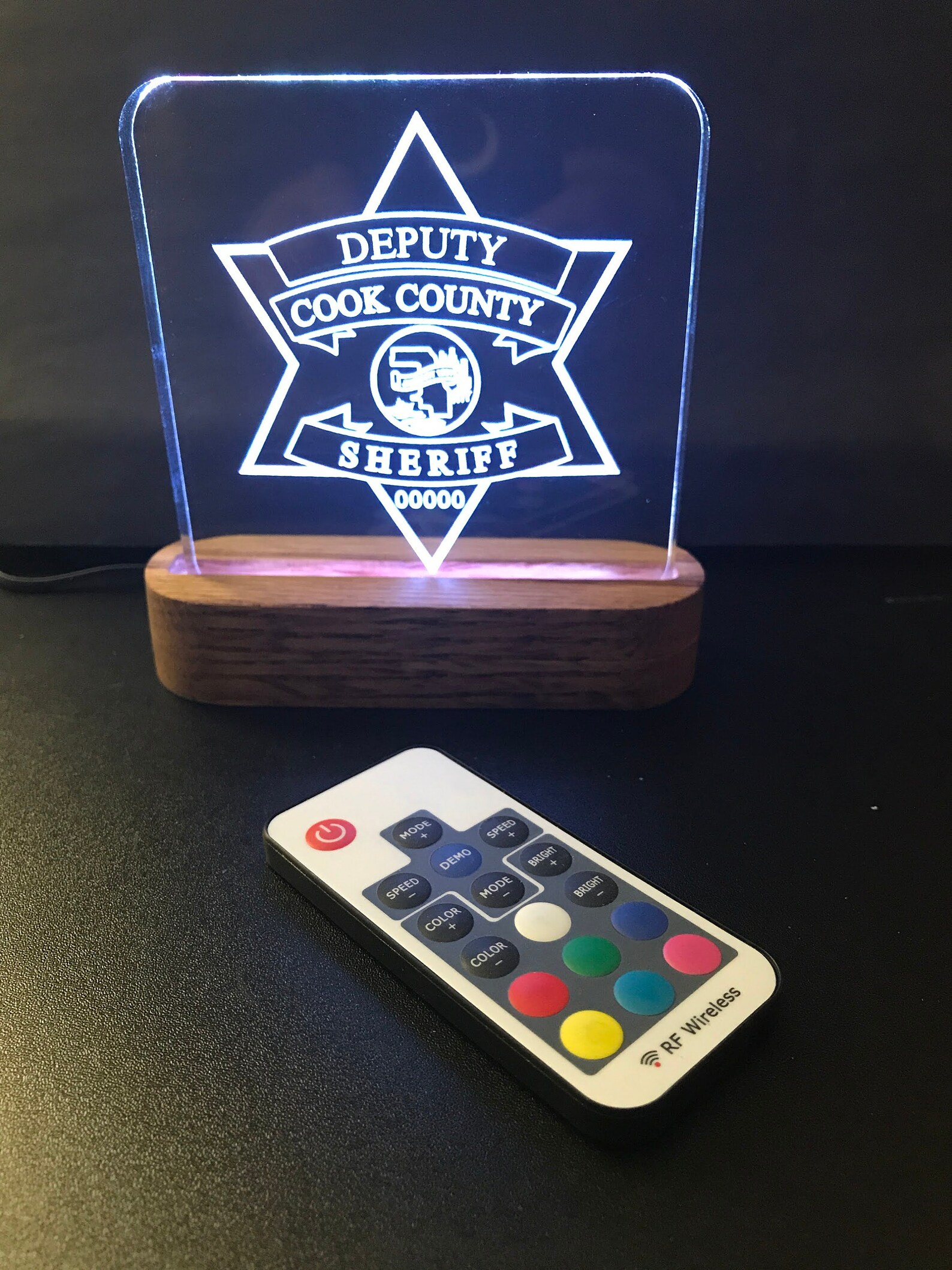 Cook County Sheriff Star Acrylic Lighted Plaque. Police Badge - Etsy