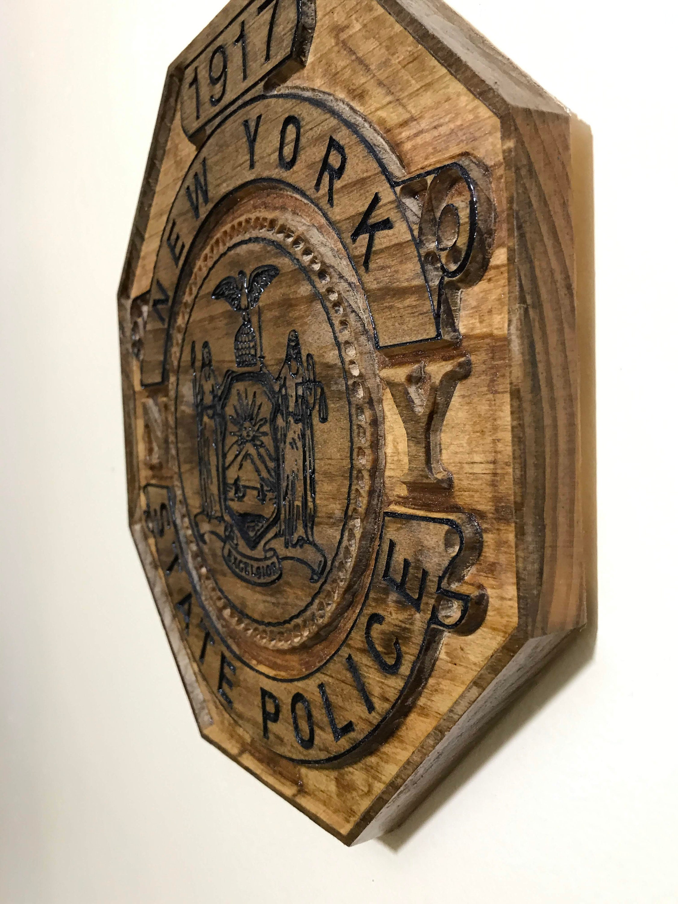 Personalized Wooden NYSP Police Badge, New York State Police, Police ...
