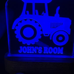 Customizable Tractor Night Light - Personalized Farm-themed Kids ...