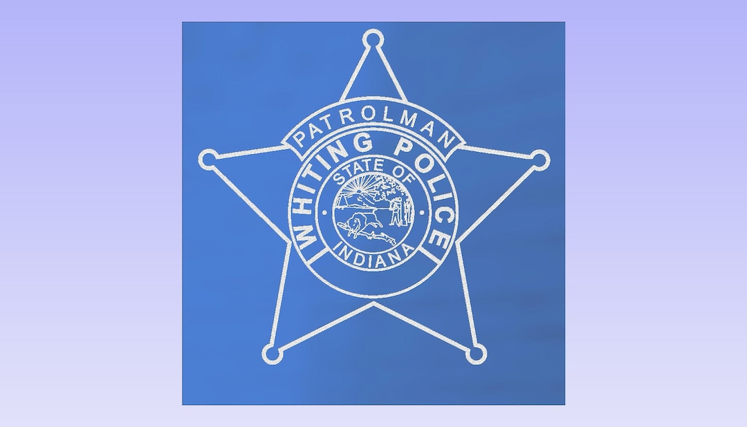 Whiting Indiana Police Badge Acrylic Lighted Plaque, Police Gift ...